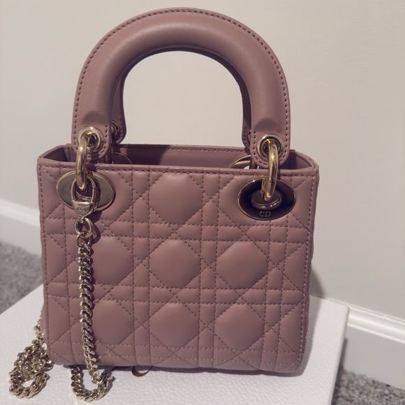Dior | Bags | Lady Dior Mini Blush Color With Gold Hardware | Poshmark